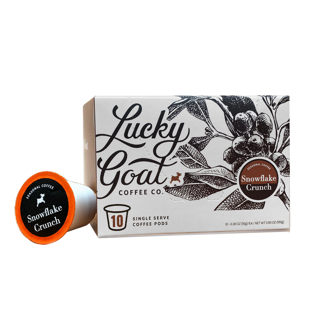 Snowflake Crunch - Single Serve Pods – Lucky Goat Coffee